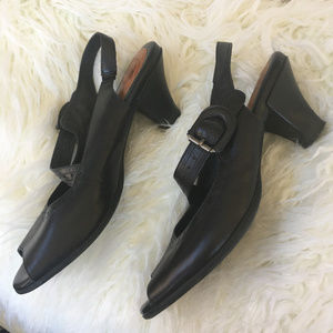 Nurture by Lamaze | Shoes | Nurture Jolie Black Leather Slingback Open ...